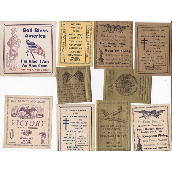 Other | 1 Wwii Sticker Lot Pearl Harbor Buy Stamps Bonds Uncle Sam Uss ...